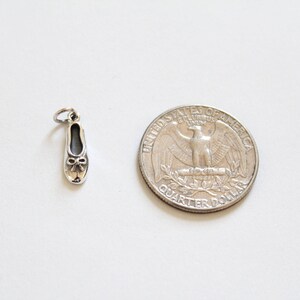 Sterling Silver Ballet Slipper Charm With Jump Ring - Etsy