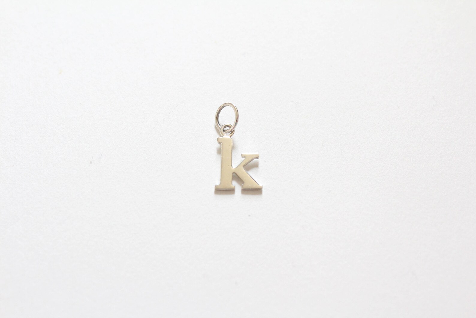 Sterling Silver Lowercase K Initial Charm K Initial Large K - Etsy