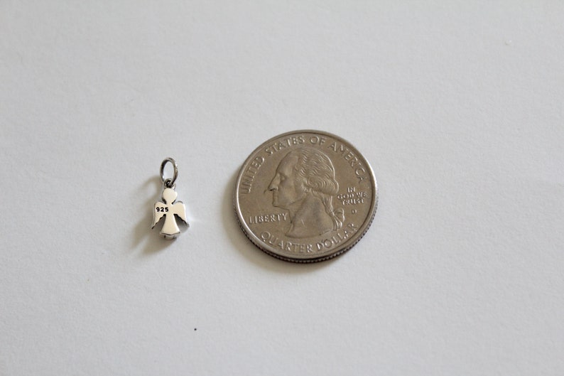 Sterling Silver Tiny Angel Necklace: Charm Pendant - Etsy