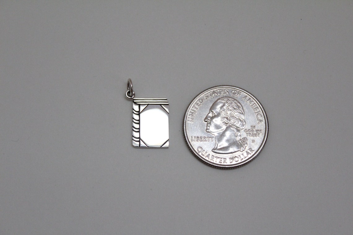 Sterling Silver Book Charm Book Lover Charm Gift for - Etsy