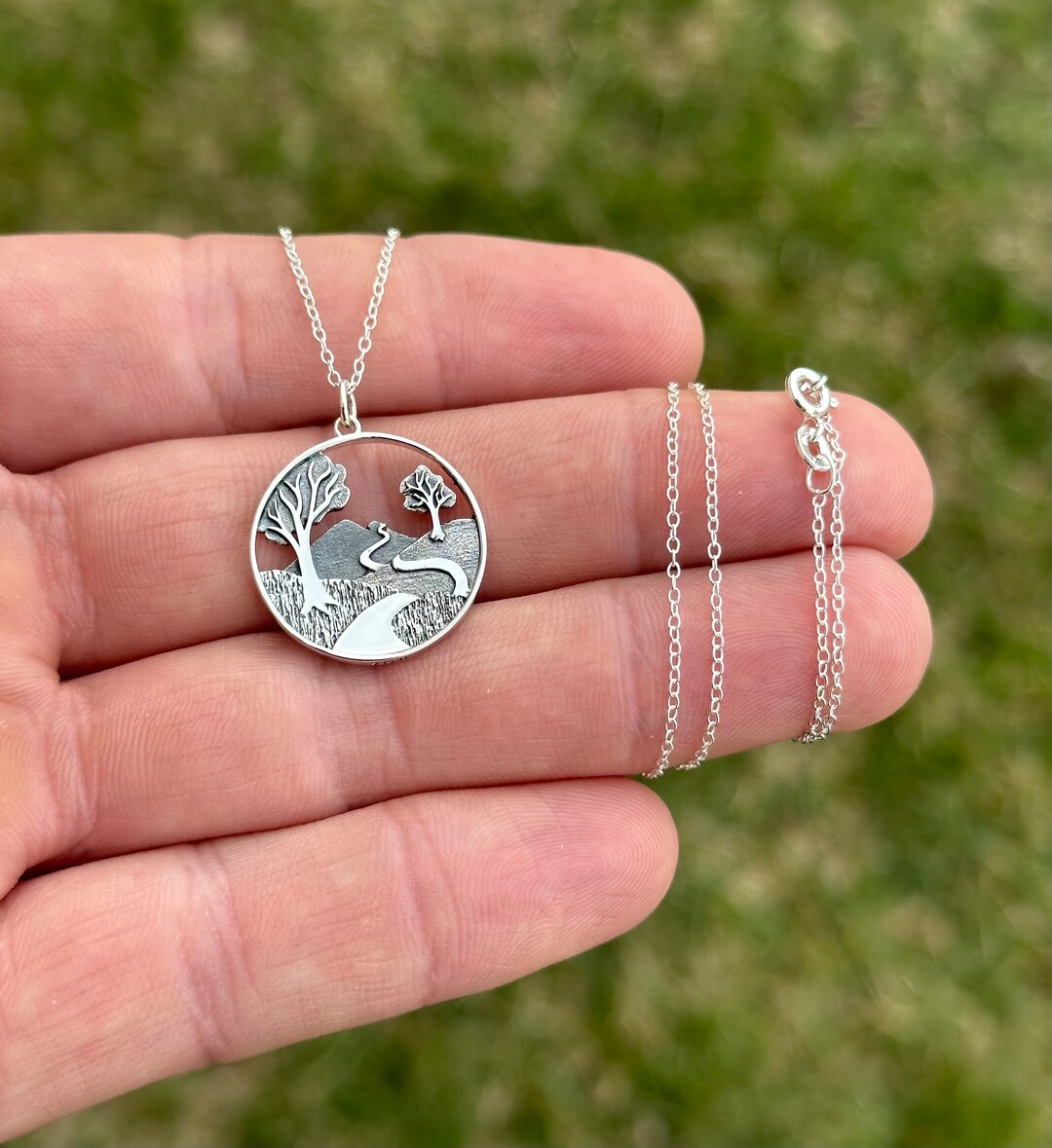 Sterling Silver Winding Path Necklace, Sterling Silver Winding Path ...