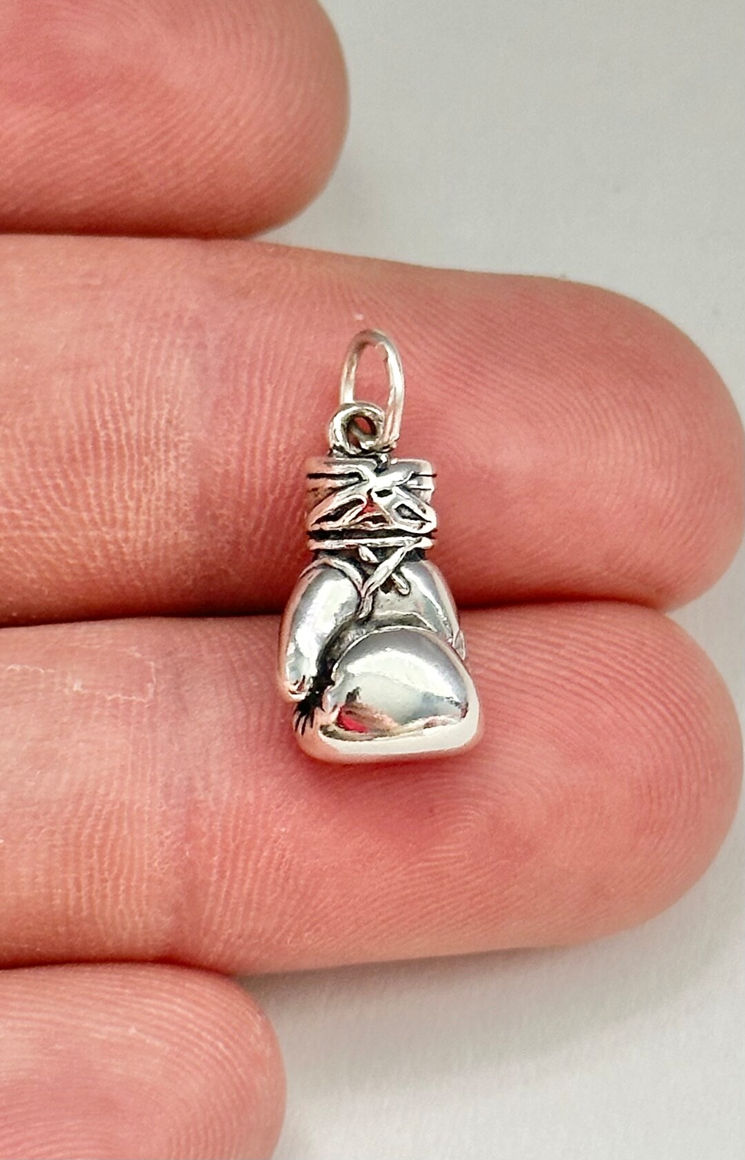 Sterling Silver Boxing Glove Charm Pendant - Etsy
