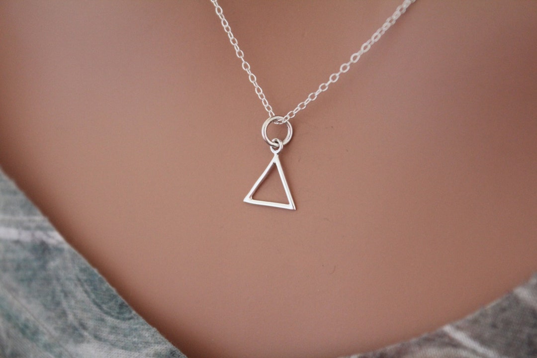 Sterling Silver Fire Element Charm Necklace, Fire Element Symbol Charm ...