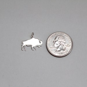 Sterling Silver Buffalo Pendant Necklace: Animal Charm Jewelry - Etsy