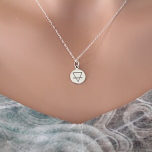 Sterling Silver Earth Element Charm Necklace, Silver Earth Mountain ...