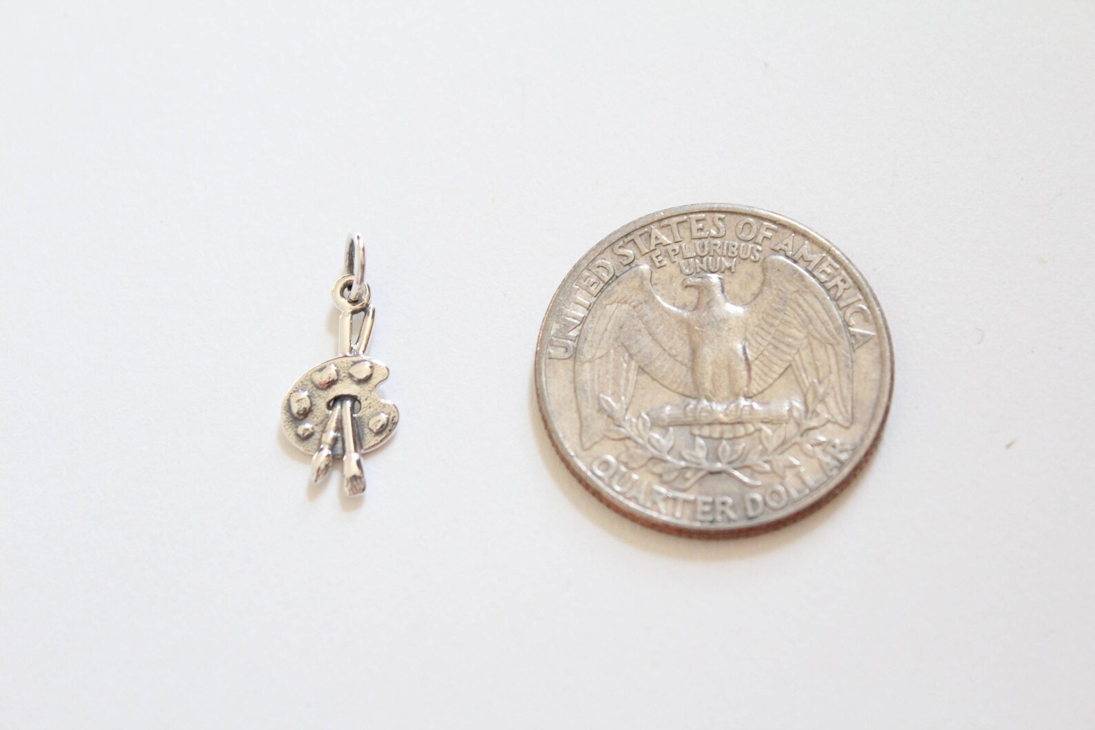 Sterling Silver Art Charm Paint Brush Charm Silver Painting - Etsy