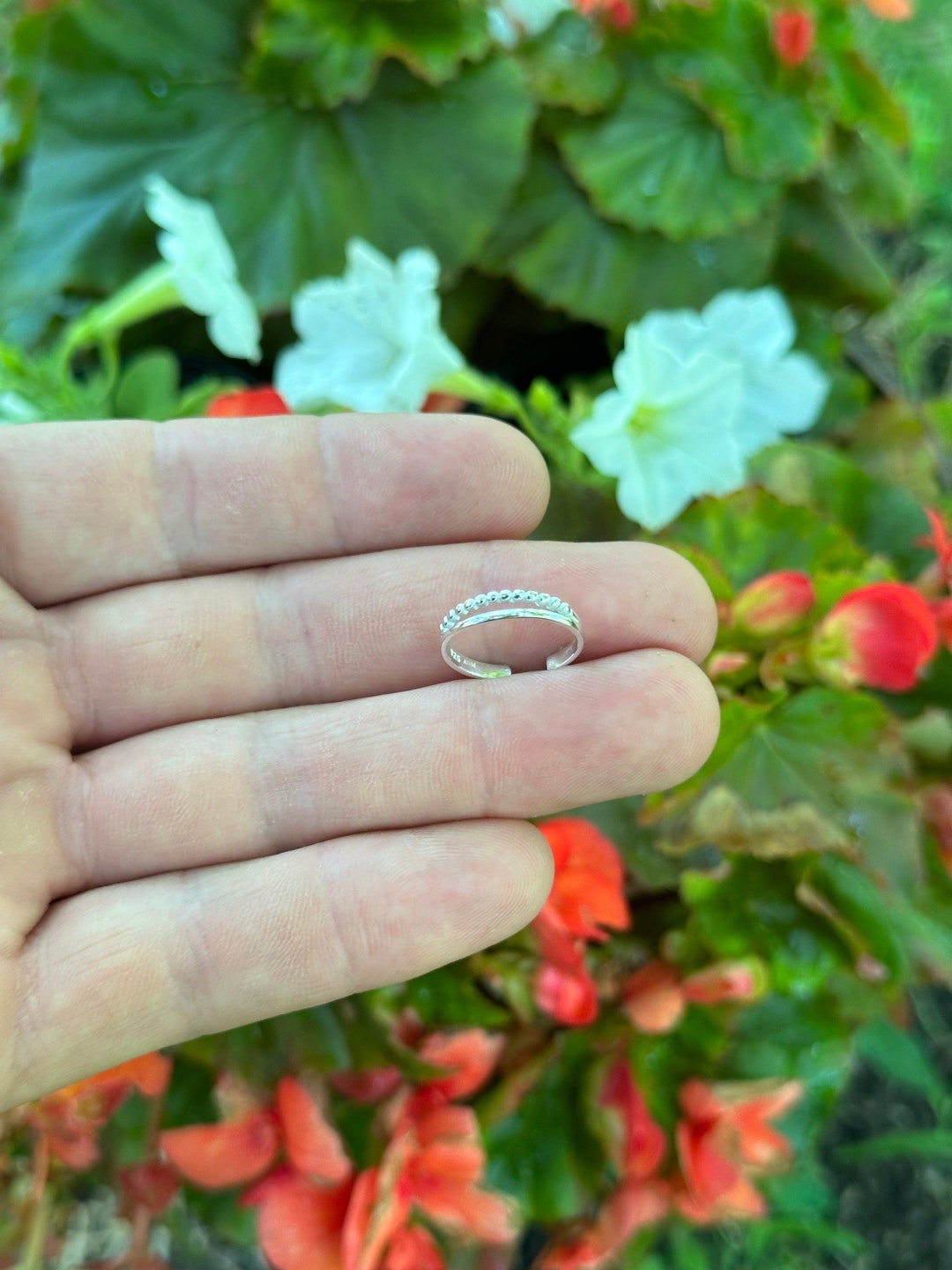 Sterling Silver Adjustable Bead Toe Ring - Etsy