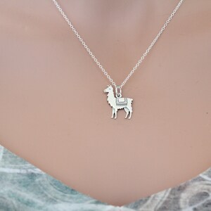 Sterling Silver Llama Charm Necklace: Alpaca Pendant - Etsy