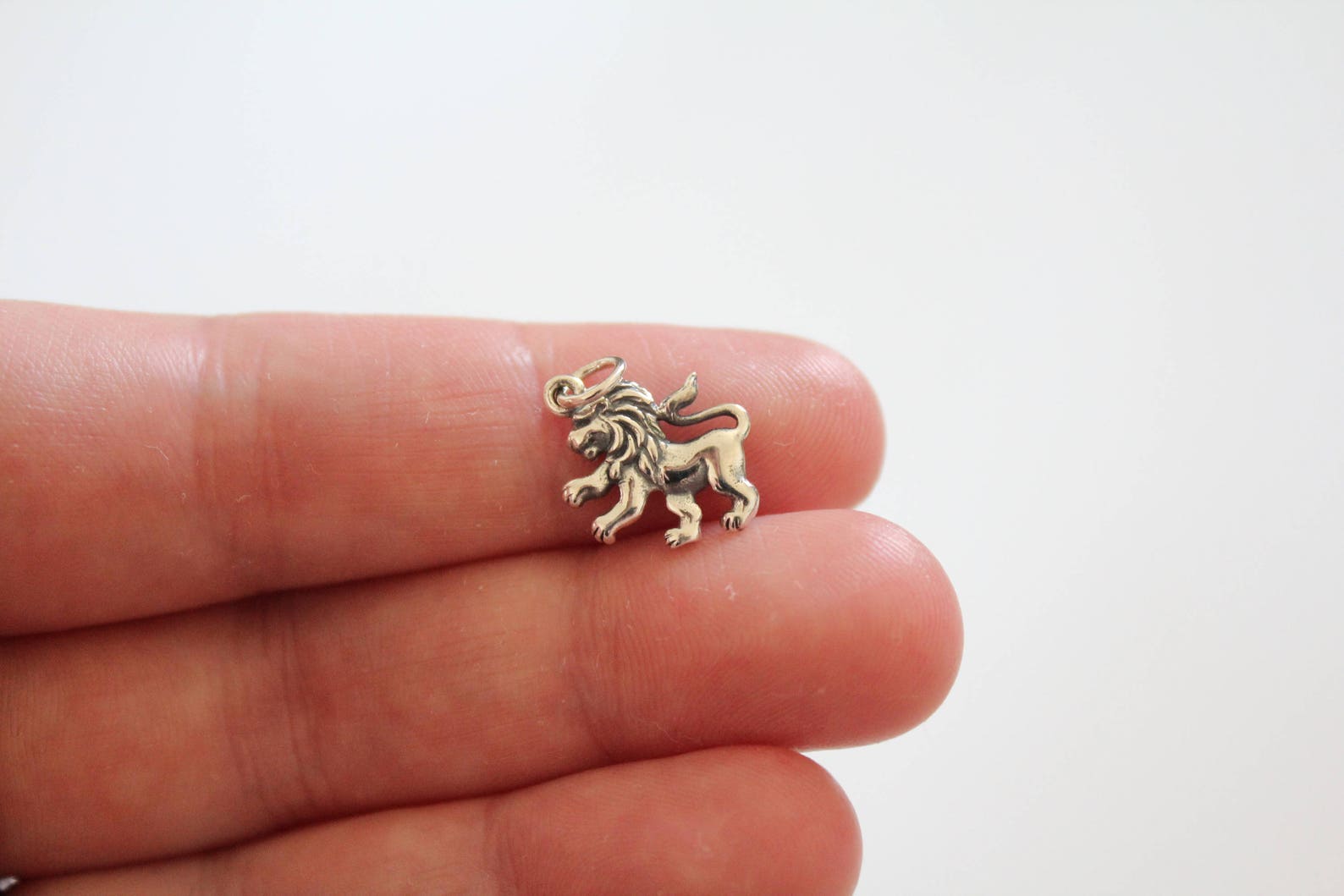 Sterling Silver Lion Pendant Lion Charm Lion Pendant - Etsy