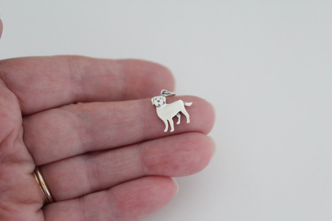 Sterling Silver Labrador Dog Charm: Lab Lover Pendant - Etsy