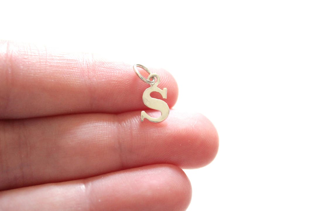 Sterling Silver Lowercase S Initial Charm, S Initial, Large S Letter ...