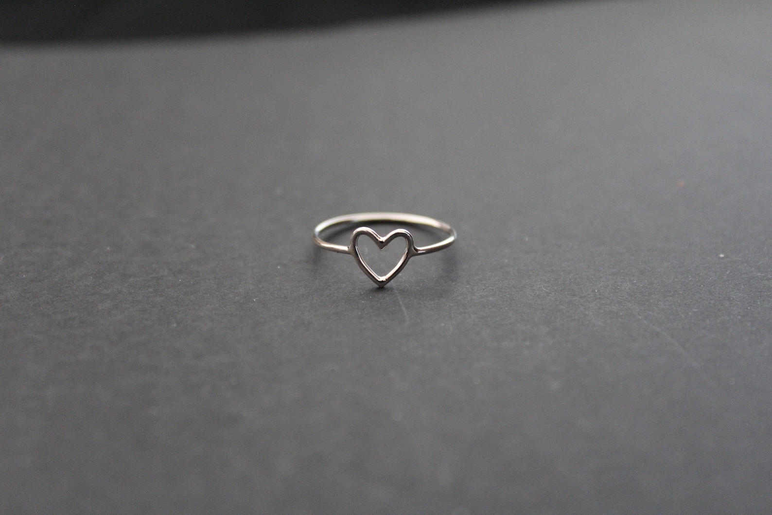 Sterling Silver Open Heart Ring Open Heart Ring Cute Heart - Etsy