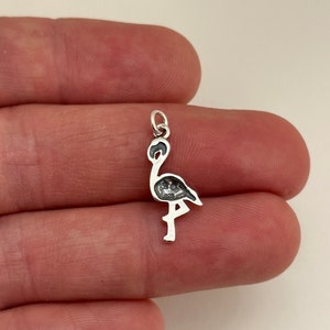 Sterling Silver Flamingo Charm, Sterling Silver Flamingo Bird Charm ...