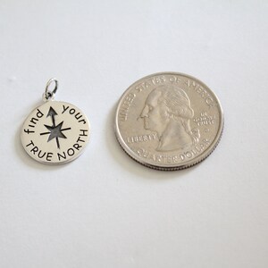 Sterling Silver Find Your True North Compass Charm, Find Your True ...