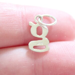 Sterling Silver Lowercase G Initial Charm, G Initial, Large G Letter ...