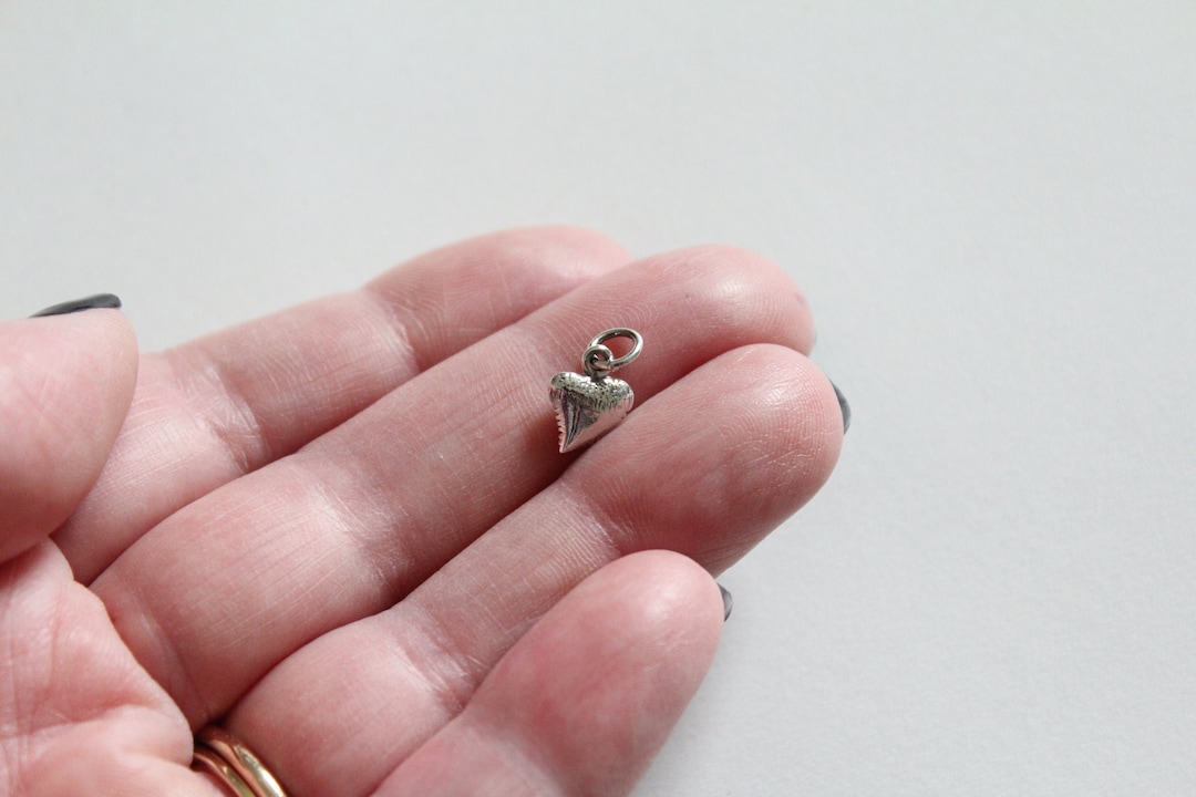 Sterling Silver Tiny Shark Tooth Charm, Shark Tooth Charm, Shark Tooth ...