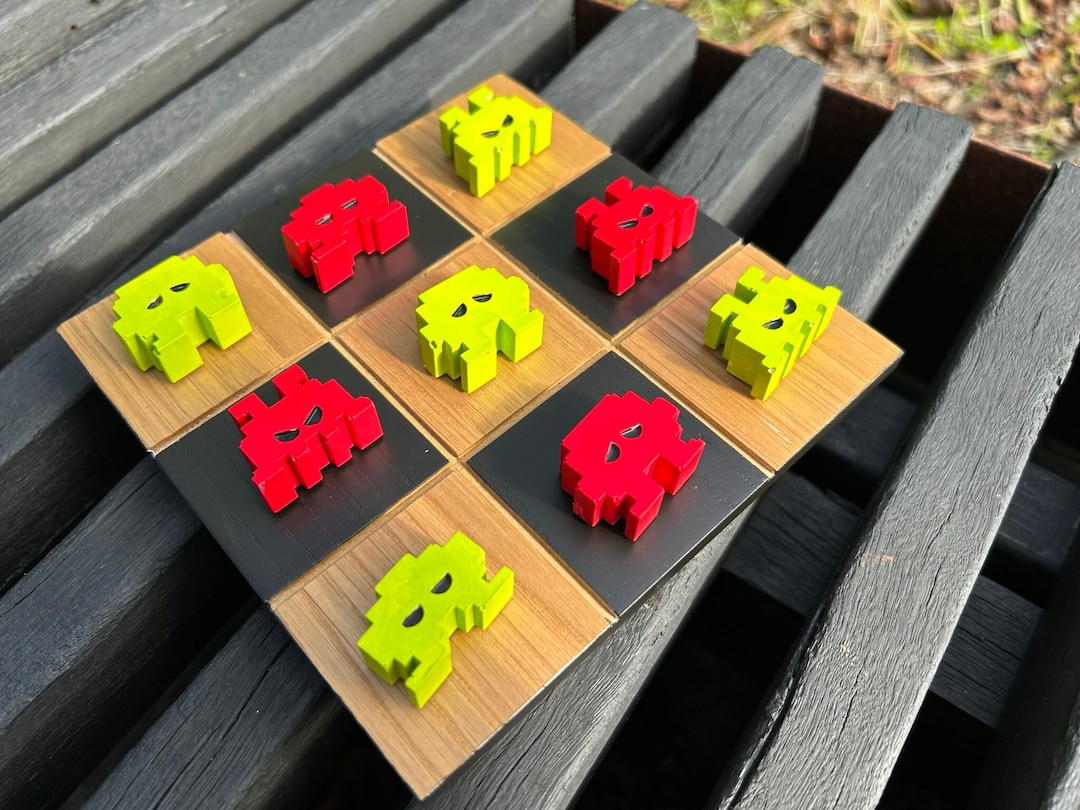 Tic Tac Toe or Noughts and Crosses Set With Timber Board as Educational ...