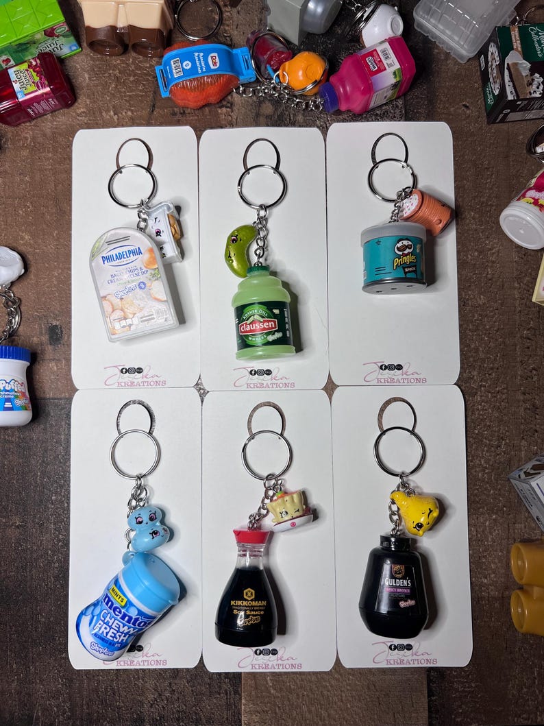 Mini Shopkins Food Stash Keychains / Fun Keychain / Mini Food / Unique ...