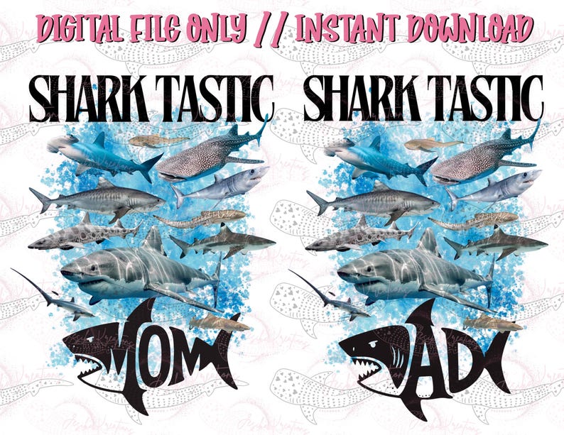 SHARKTASTIC Birthday GIRL Digital PNG File | Shark | Birthday ...
