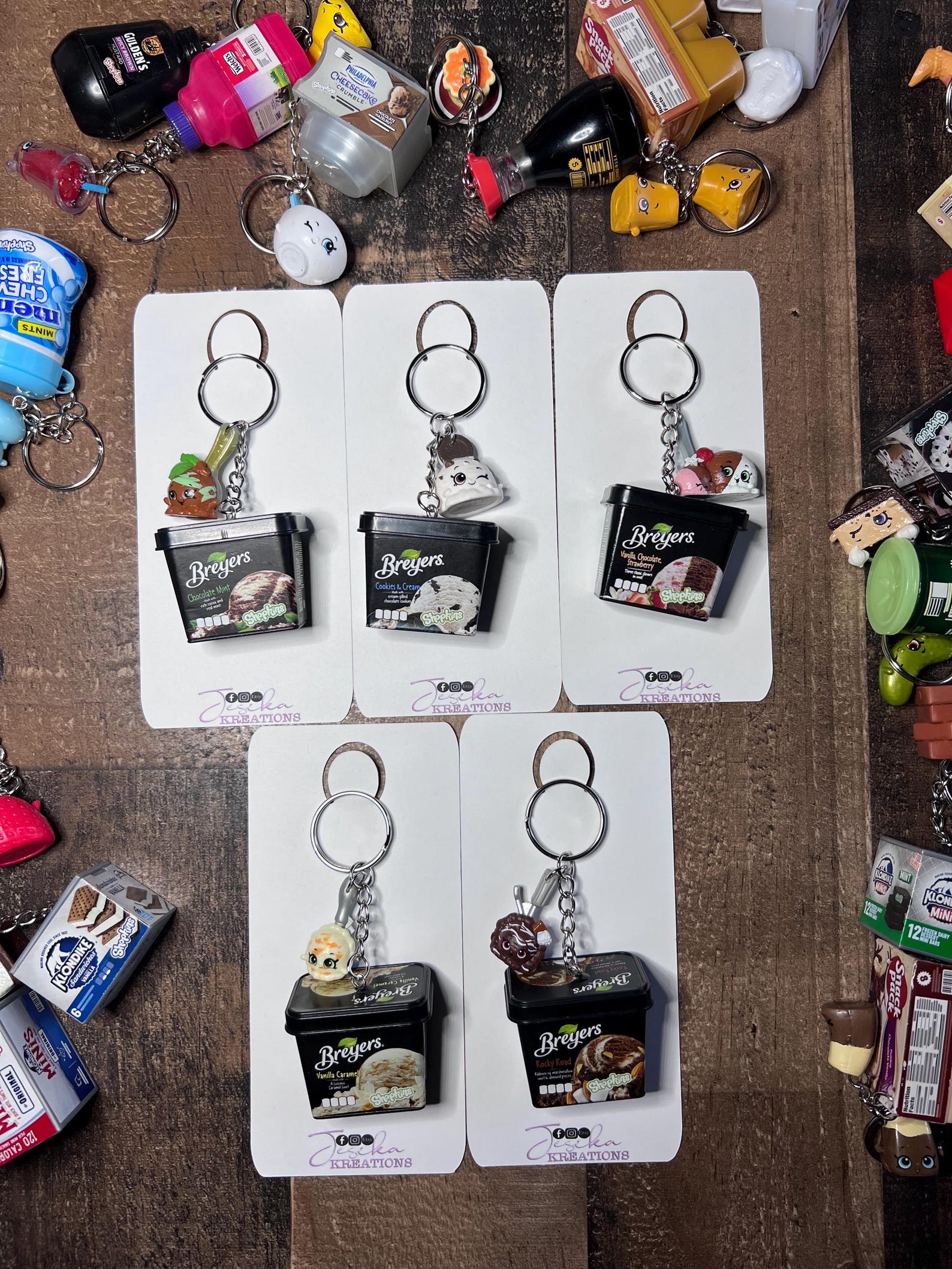 Mini Shopkins Food Stash Keychains / Fun Keychain / Mini Food / Unique ...