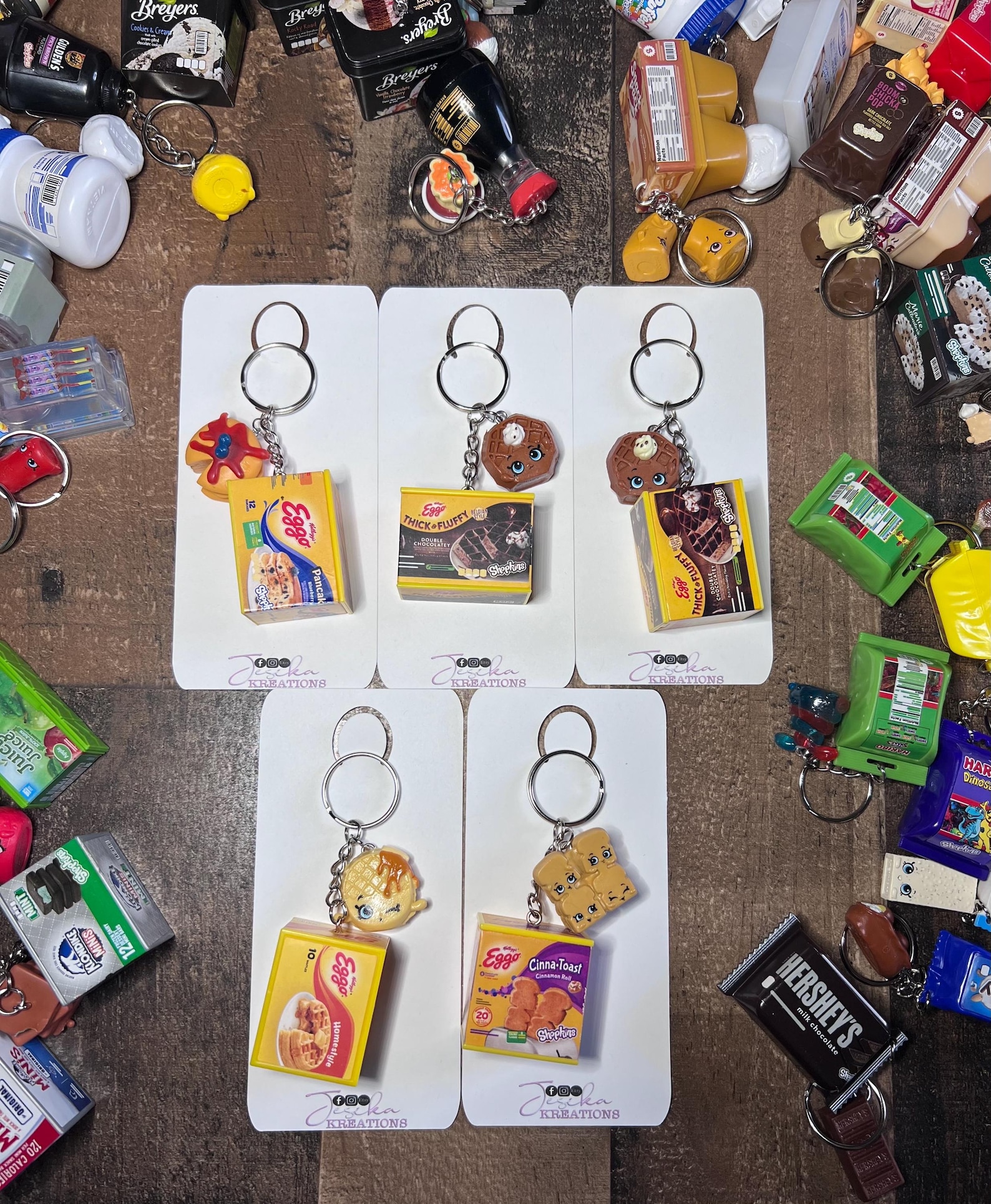 Mini Shopkins Food Stash Keychains / Fun Keychain / Mini Food / Unique ...