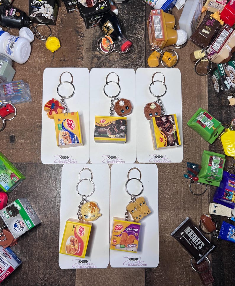 Mini Shopkins Food Stash Keychains / Fun Keychain / Mini Food / Unique ...