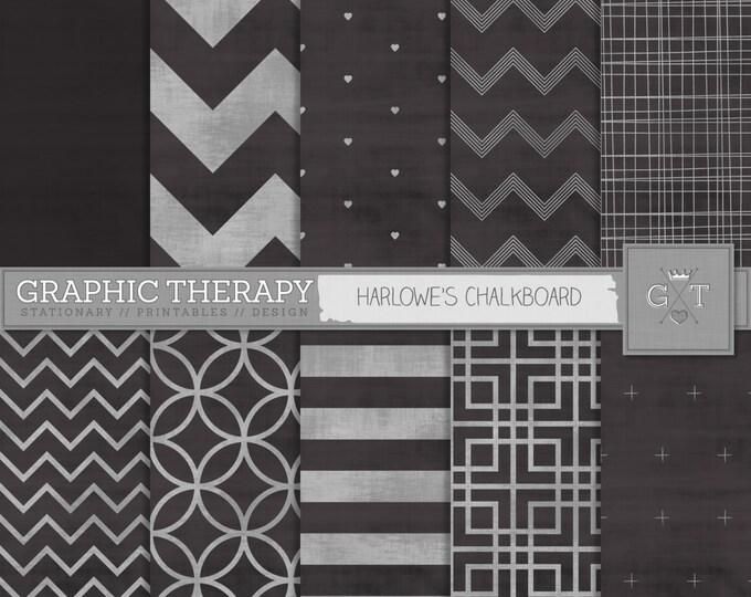 Chalkboard Digital Papers, Appearance of a Black Chalkboard, With Chalk ...