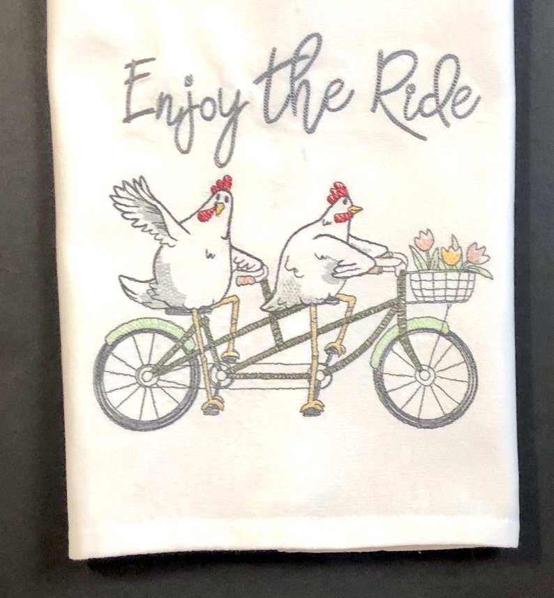 Enjoy the Ride, Chickens on Bicycle, Chicken Decor, Chicken, Funny ...