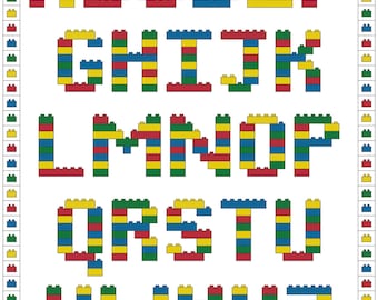Building Blocks Couple Hug Cross Stitch PDF Pattern - Etsy