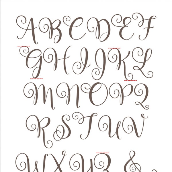 Curly Letters - Etsy