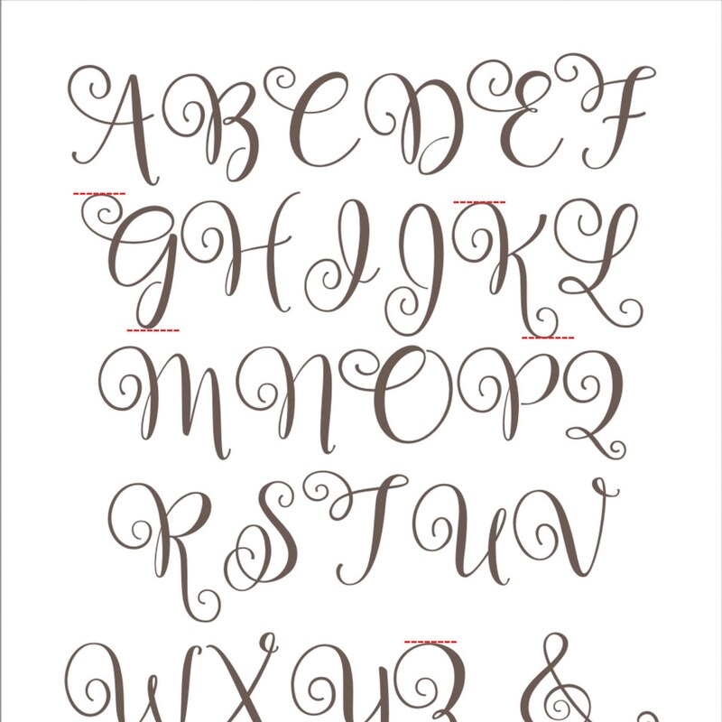 Curly Letters - Etsy