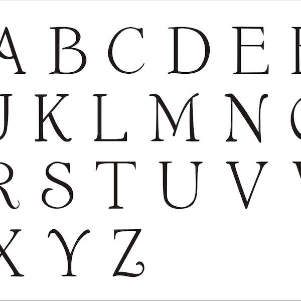 Individual Alphabet Stencil - Etsy