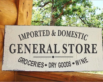 General store signs | Etsy