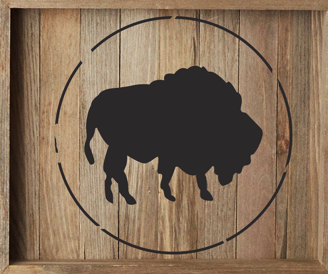 Buffalo Sign Stencil - Buffalo - Buffalo Pattern - Western Wall ...