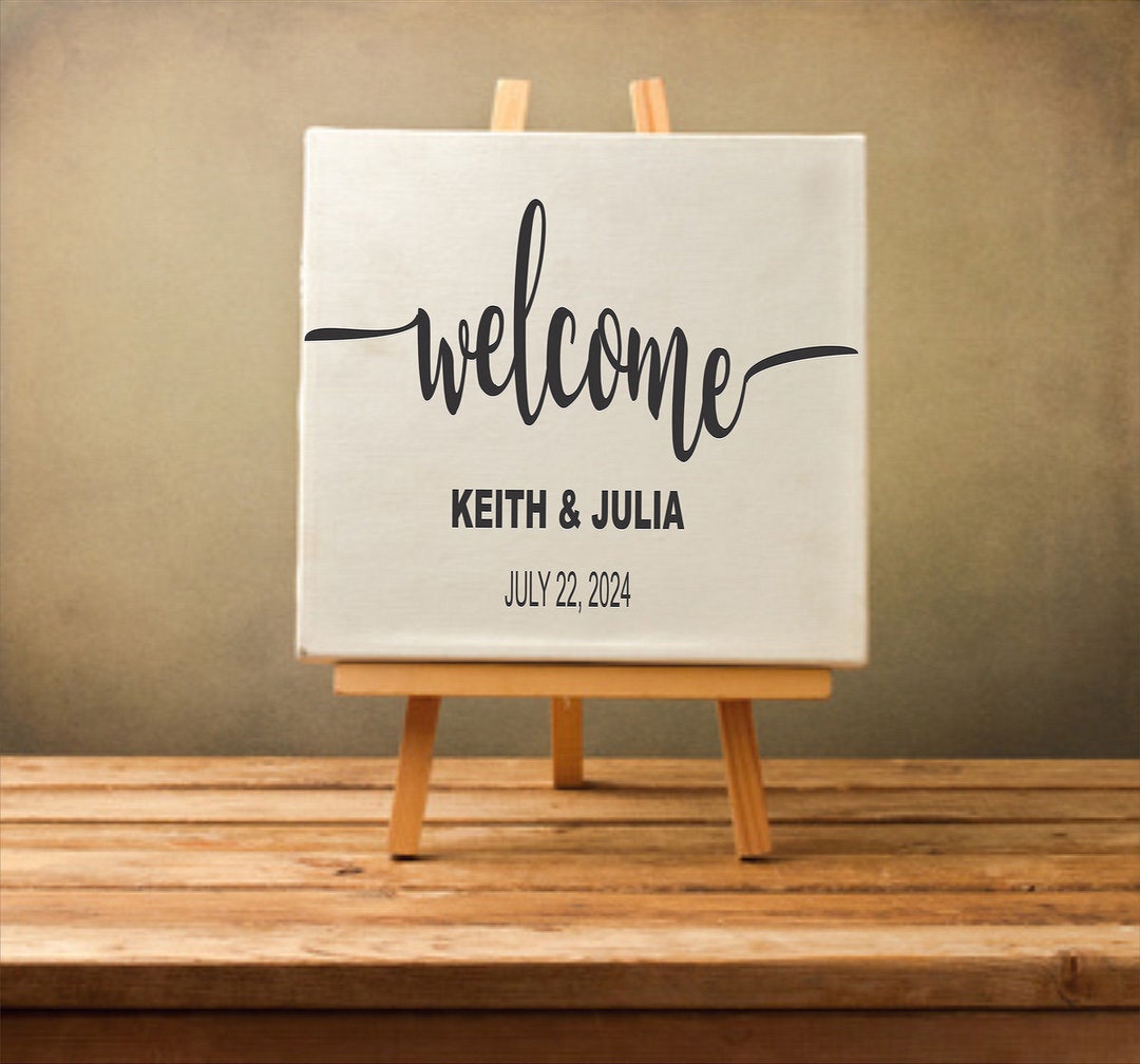 Welcome Custom Bride and Groom Stencil Create Custom Wedding - Etsy