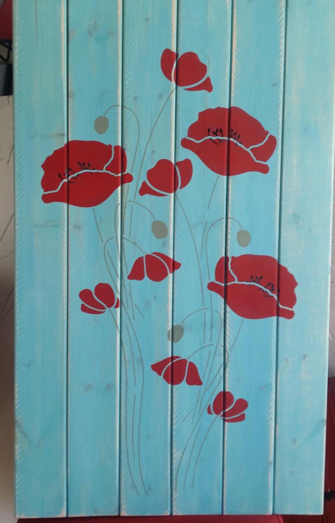 Poppy Painting Stencil - Flower Stencil - Paint Farmhouse Signs - Wall ...