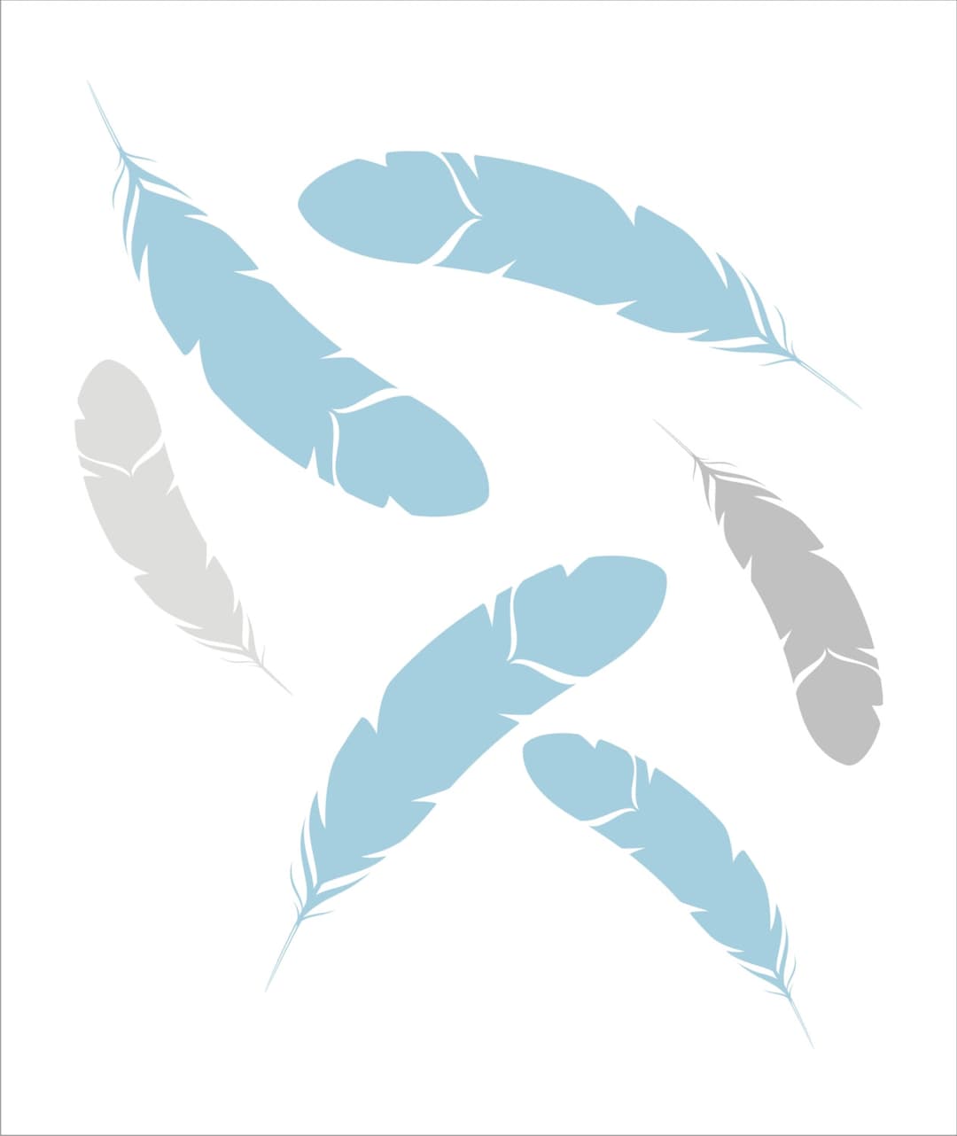 Feathers Stencil -feather Wallpaper - Allover Feather Stencil - Wall ...