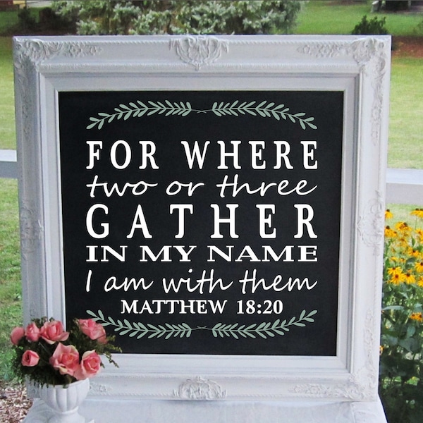 Verse Matthew 18 20 - Etsy