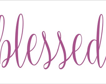 Blessed stencil | Etsy