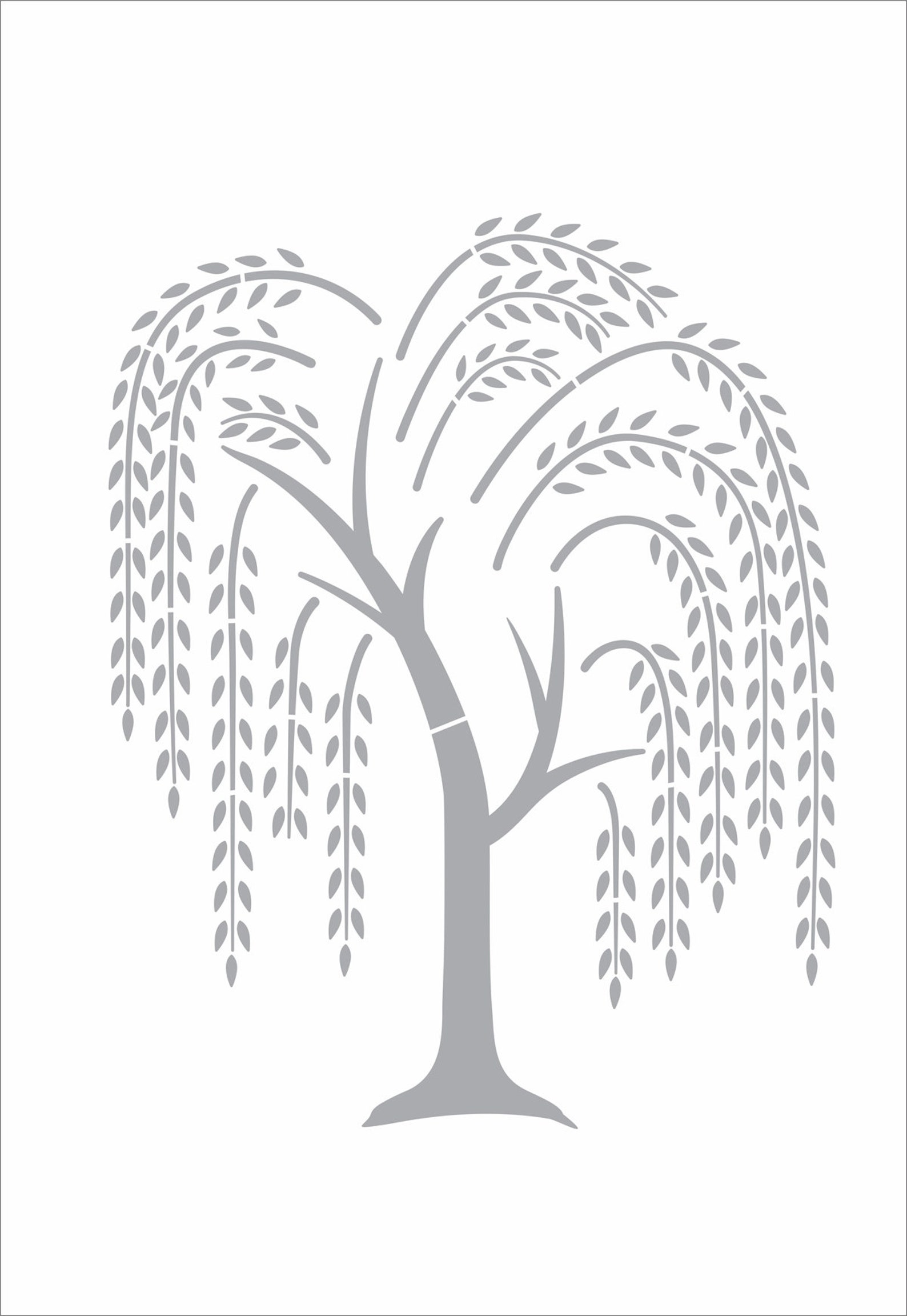 Willow Stencil - Willow Tree Stencil - Willow Sign Stencil - Crow ...