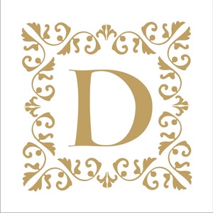 Custom Monogram Stencil REUSABLE STENCIL 6 Sizes - Etsy