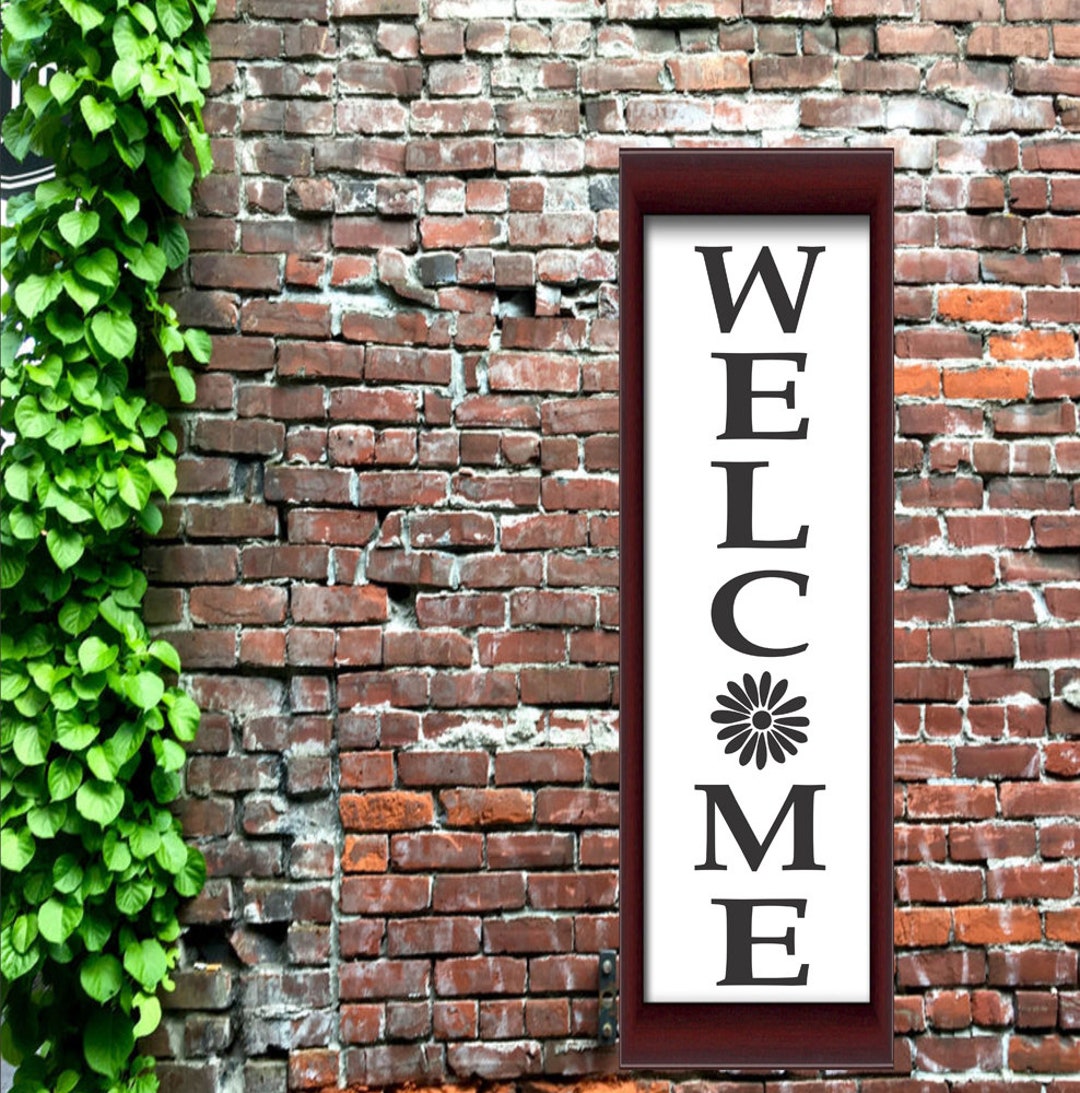 WELCOME Sign Stencils - Welcome - Sunflower Stencil - Paint Welcome ...