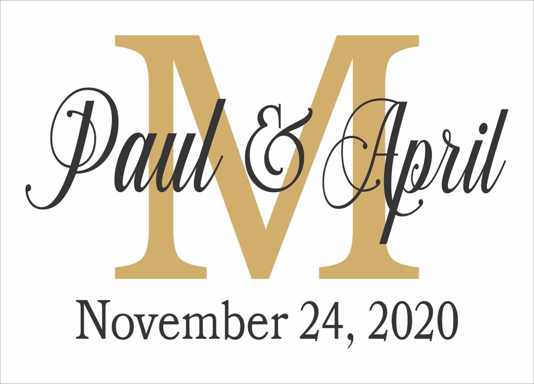 Custom Monogram Stencil - Custom Stencils - Custom Wedding Stencils ...