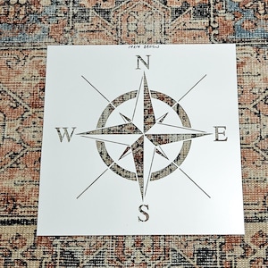 Rose Compass Stencil | Compass Stencil for Signs, Walls, Floors, Tile ...