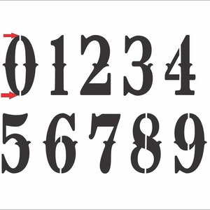 NUMBER Stencil Reusable Stencils Design 002/ NUMBERS 0-9 / 6 - Etsy Canada