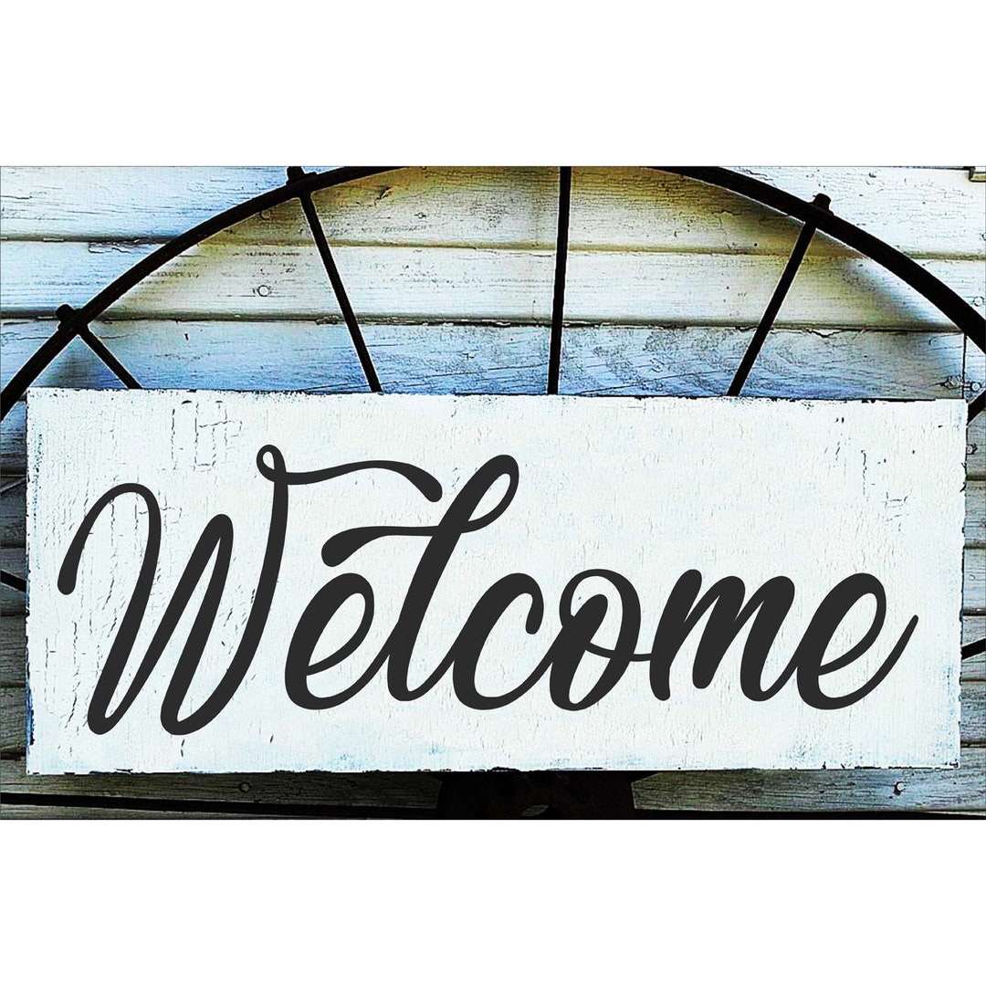 Welcome Stencils Welcome Farmhouse Stencil Create Welcome Signs, Door ...