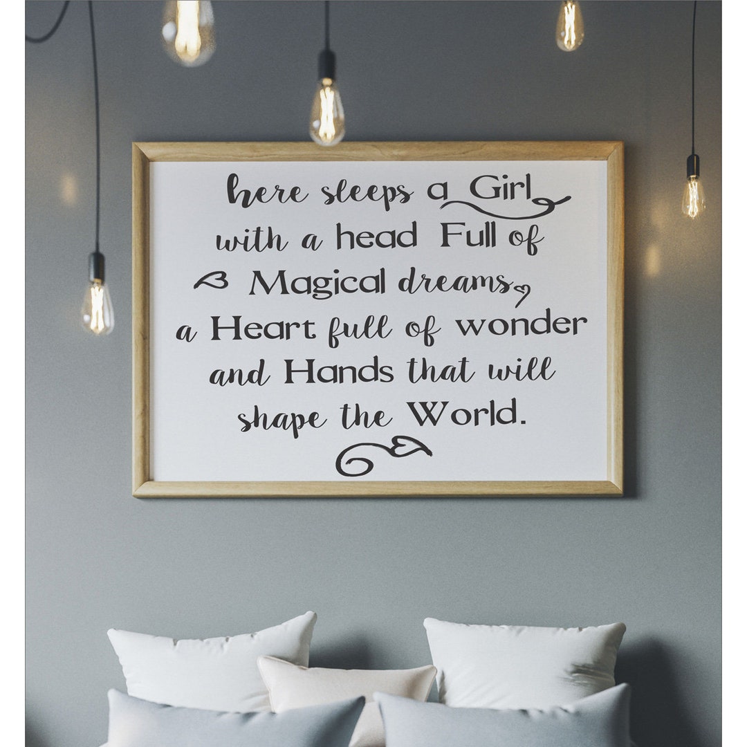 Here Sleeps a GIRL Sign Stencil - Here Sleeps a Boy Sign Stencil ...