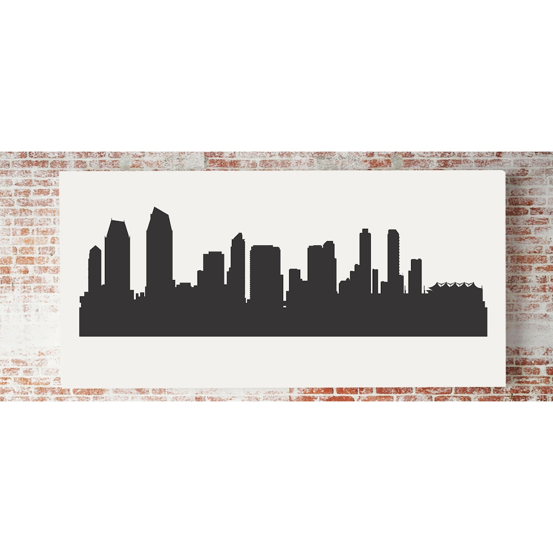 San Diego Skyline - Atlanta GA Stencil - Georgia Custom Stencil - Tampa ...