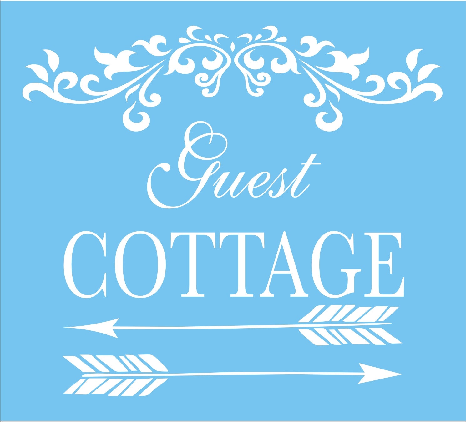 Guest COTTAGE Stencil or Guest Cottages or Guest Room - Etsy