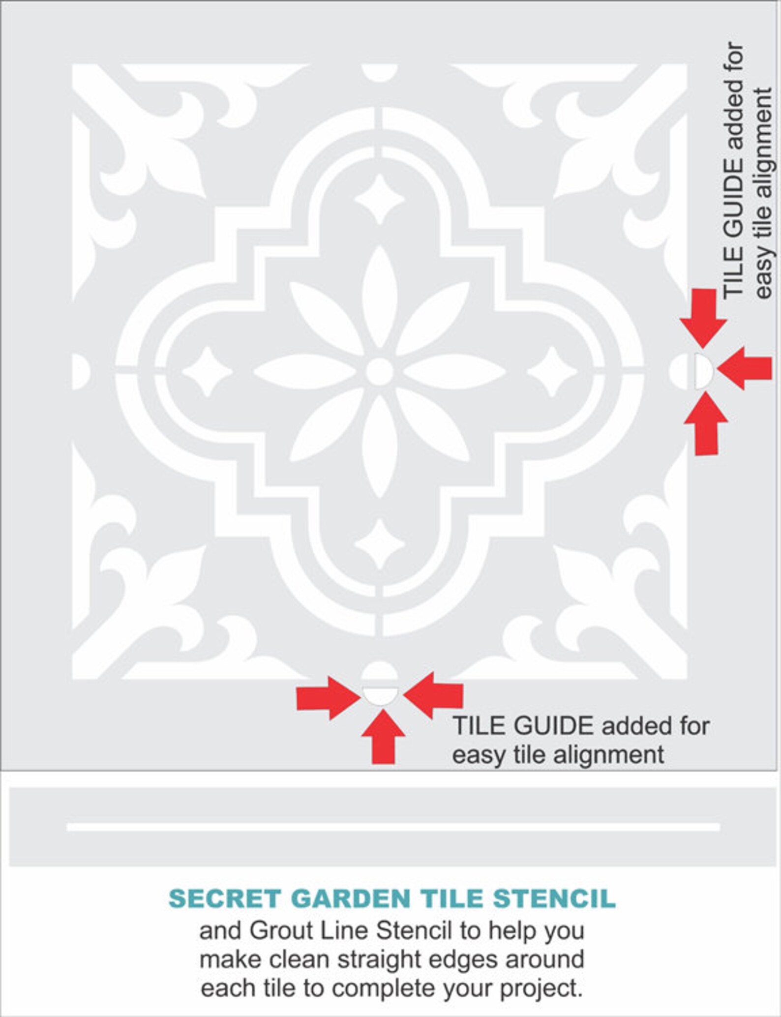 Secret Garden Tile Stencil Reusable Stencil 15 Sizes - Etsy